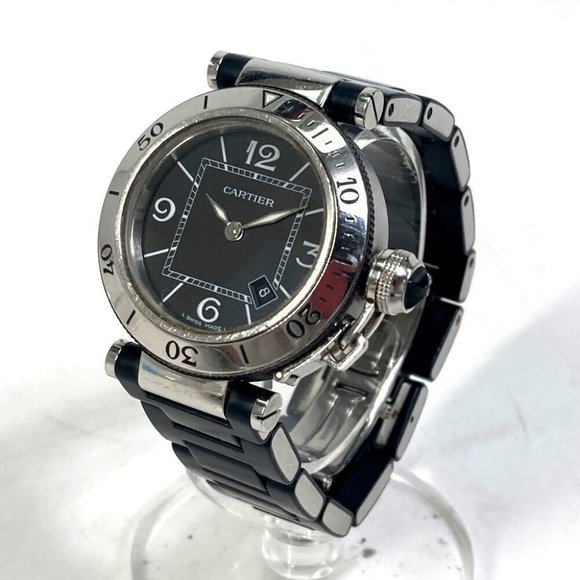 Cartier | Accessories | Cartier Pacha Sea Timer Quartz Date Wristwatch ...